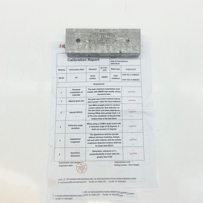 1018 Steel A6 Ultrasonic Test Block For Ultrasonic Calibration Testing