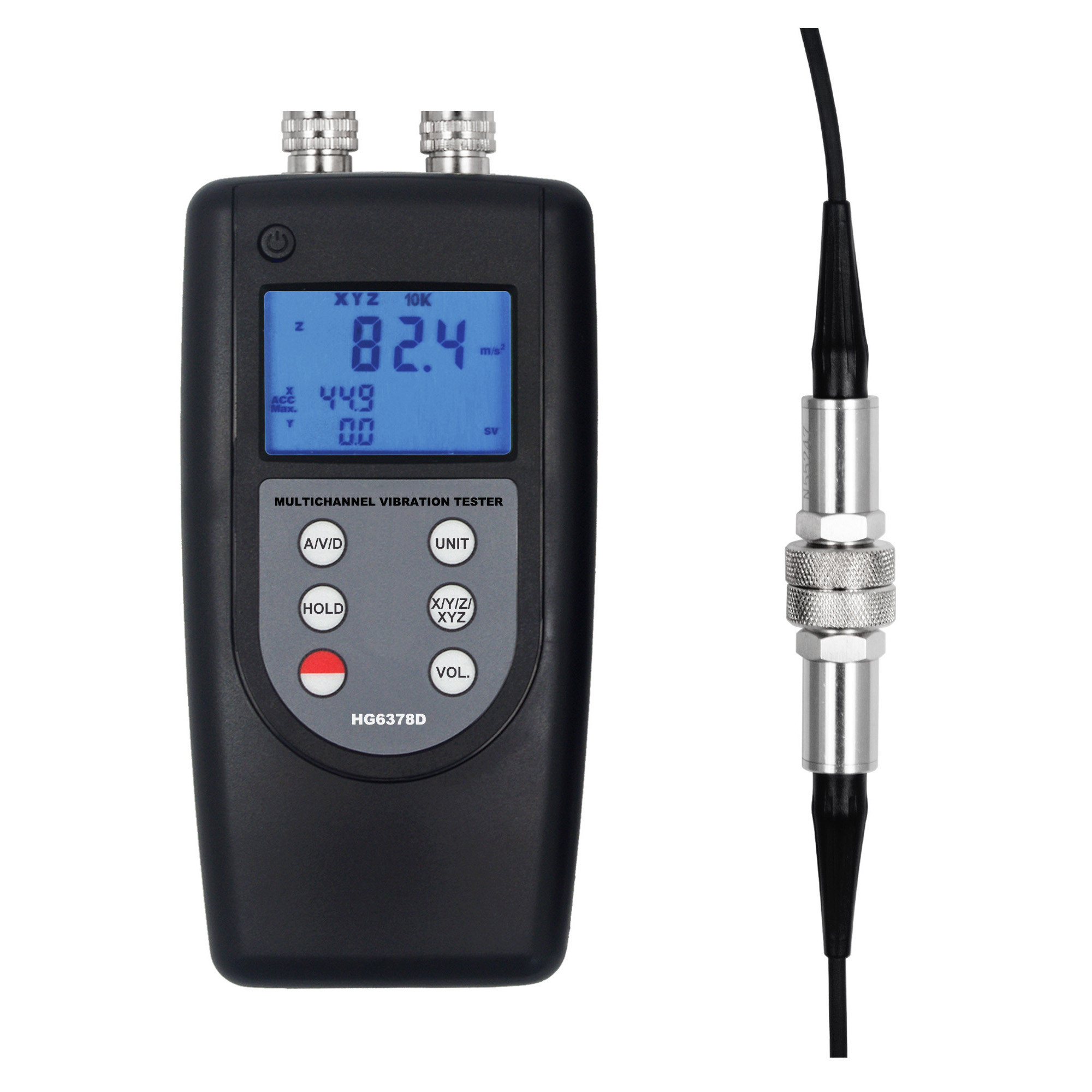 Vibration Meter HG6378D Non Destructive Testing Equipment For Measuring ...