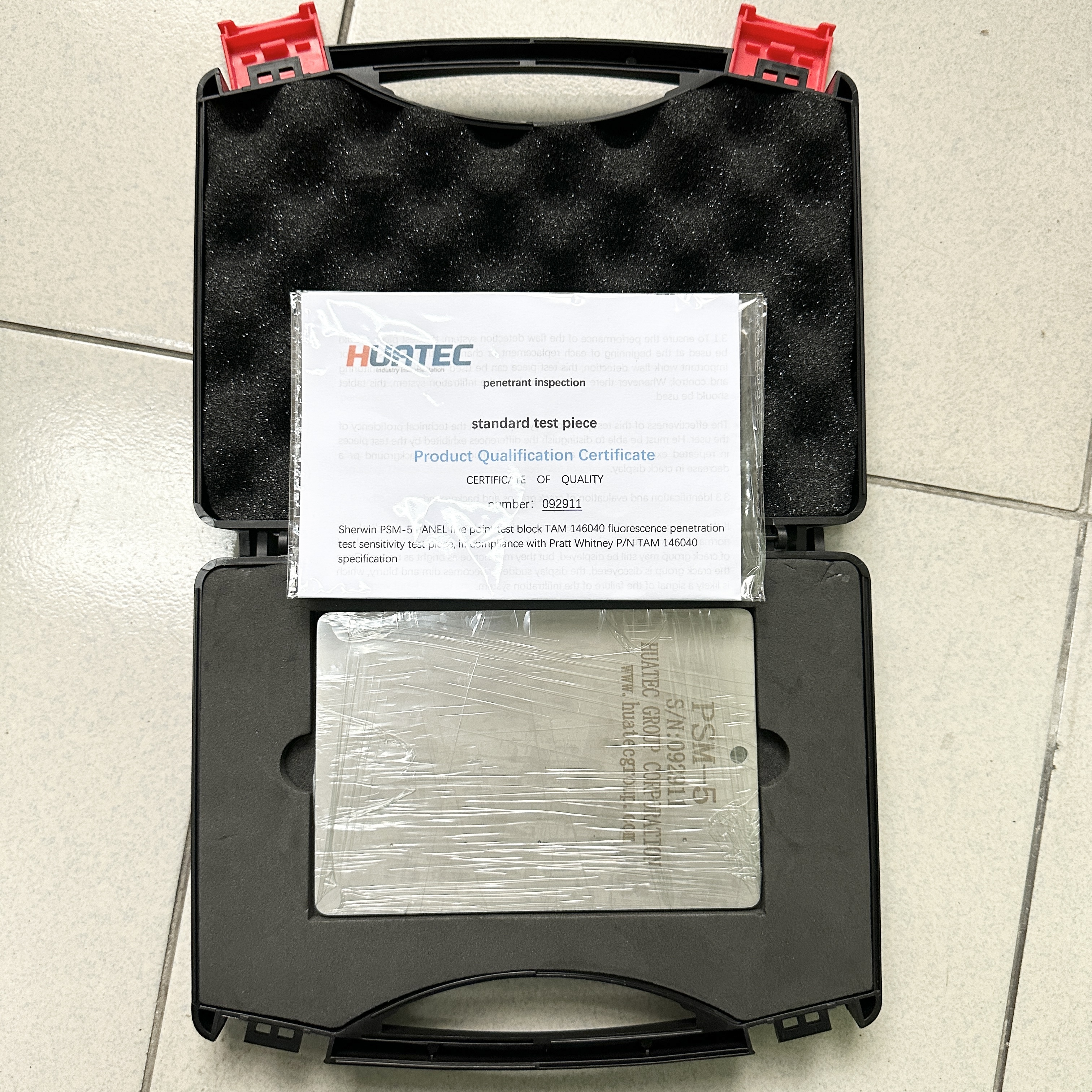 PSM-5 Penetration Comparison Fluorescent Penetration Test Block for ...