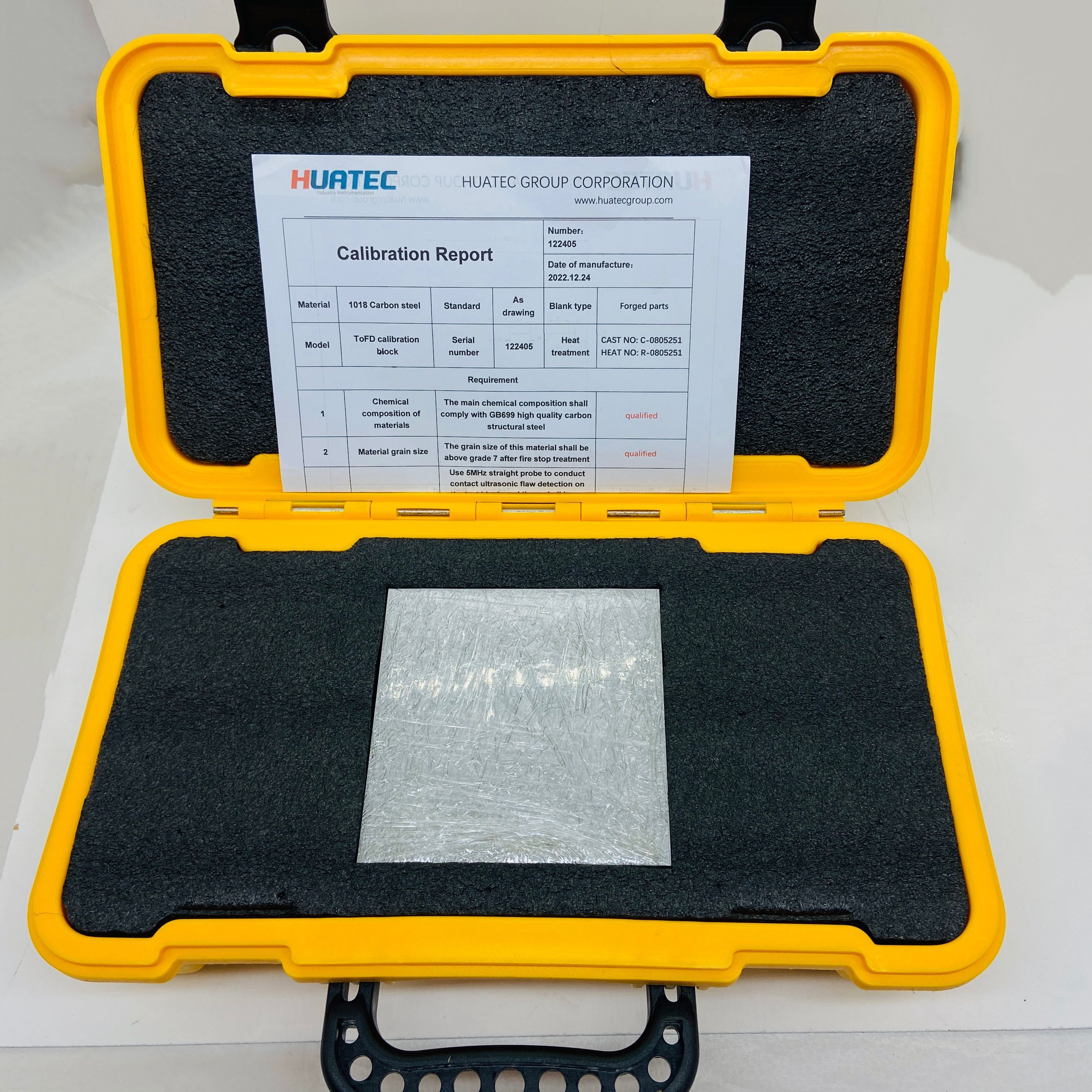 Custom TOFD Standard Surface Finish Calibration Block 1018 Steel ...